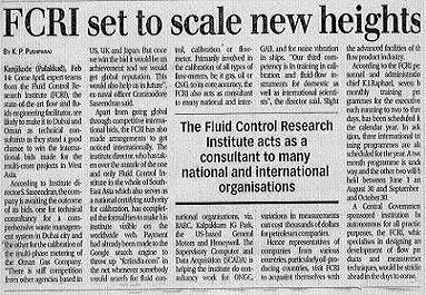 FCRI IN THE PRESSFCRI India
